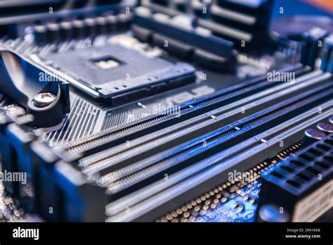 Modern Pc Motherboard With Am4 Cpu Socket Computer Hardware Chipset