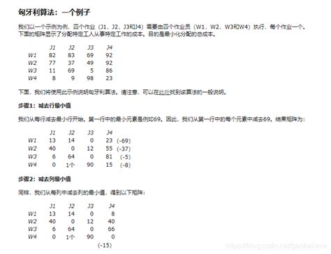 匈牙利算法原理详解最小匈牙利算法 Csdn博客