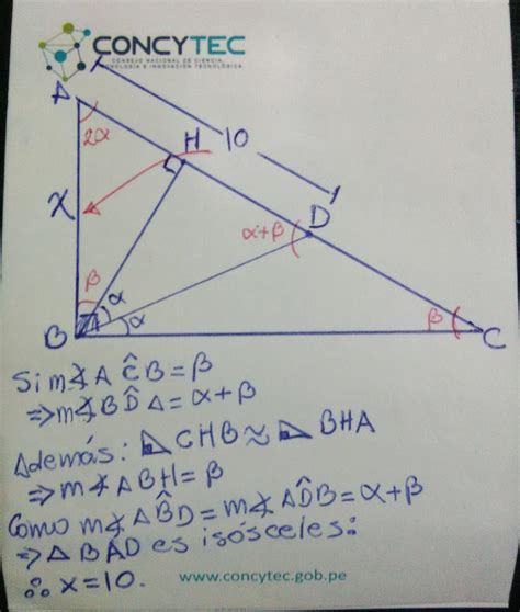 En un triángulo rectángulo ABC recto en B se traza la altura BH tal