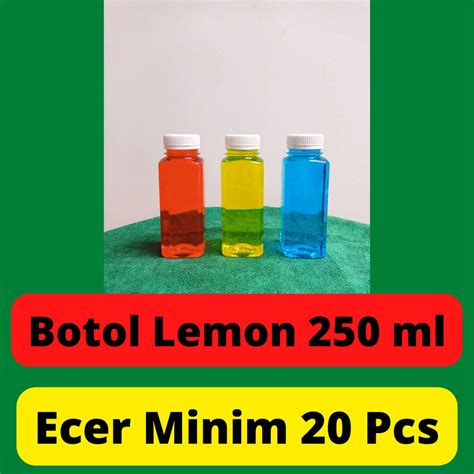 Jual Botol Lemon 250ml Botol Kale Ecer Minim 20 Pcs Shopee Indonesia