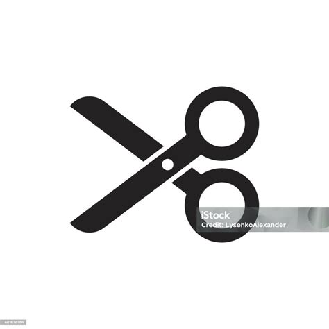 가 위 평면 아이콘입니다 가위에 대한 스톡 벡터 아트 및 기타 이미지 가위 아이콘 검은색 Istock