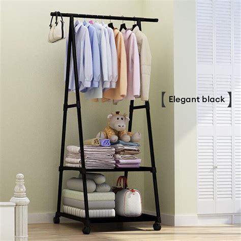 Mobile Clothes Hanger A Shape Wardrobe Clothes Drying Rack Shoe Hanger Stand Rack Hanging