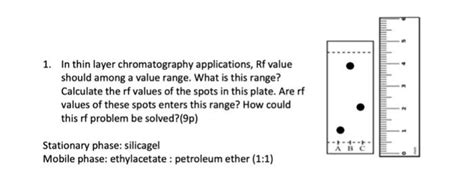 Solved In Thin Layer Chromatography Applications Rf Chegg Com