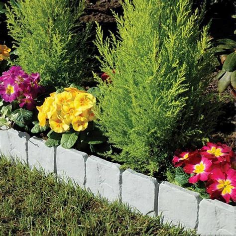 Cobblestone Lawn Edging For Garden Border 10 Pack Stone Effect Flower Bed Edging And Grass