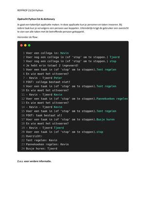 Samenvatting Programmeren In Python Programmeren In Python Print