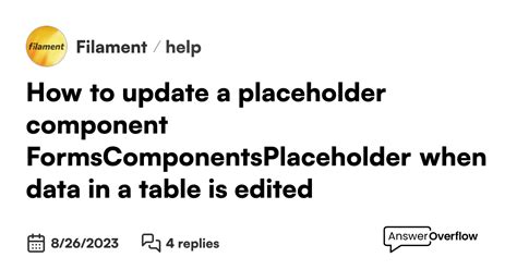 How To Update A Placeholder Component Formscomponentsplaceholder