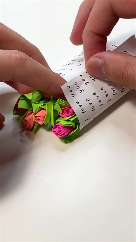 Sticky Note Origami Flower A Quick Origami Rose A Variation And A