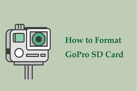 How To Format GoPro SD Card On Computer Camera See The Guide MiniTool