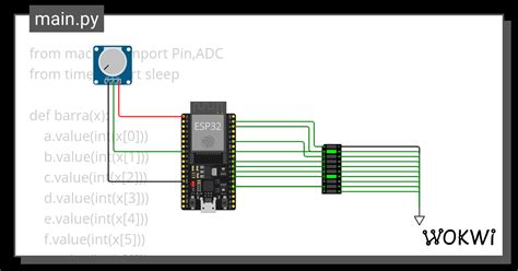 Barra De Ledsadc Wokwi Esp32 Stm32 Arduino Simulator