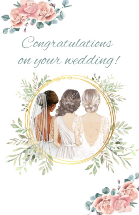 Congratulations On Your Wedding Greeting Card For Throuples Triads