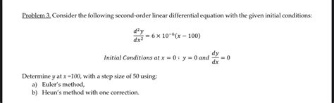 solved problem 3 consider the following second order linear