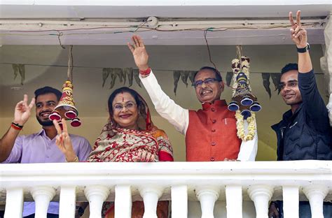 In Pics Madhya Pradesh Polls Bjp Celebrates Lead