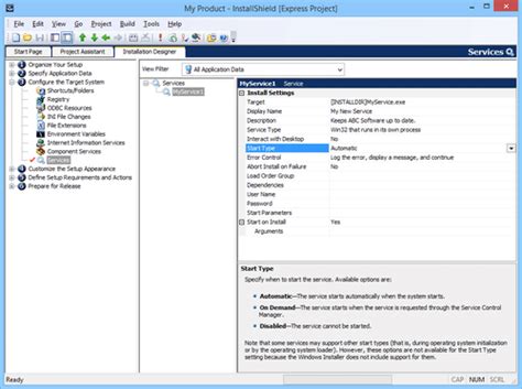 Use InstallShield To Create Installations Windows Services