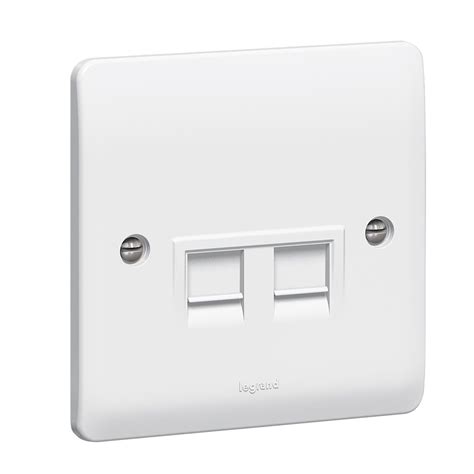 Data Socket Synergy Rj 45 Cat 6 Twin White 730057
