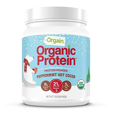 Orgain Organic Vegan Non Gmo Plant Based Protein Powder Peppermint