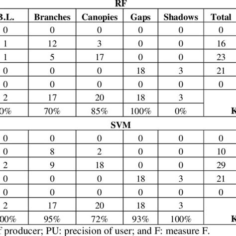 Accuracy Assessment Of Object Based Classification With Rf And Svm On