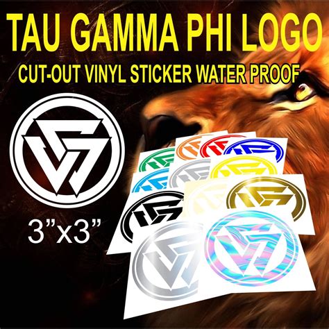 Tau Gamma Phi Logo Stickerfrat Stickerwater Proofvinyl Sticker