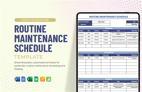 Maintenance Schedule Templates In Excel Building Maintenance Plan