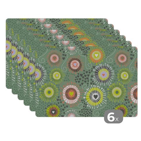 Platzset Blume Design Herzen Muchowow 6 St Platzset