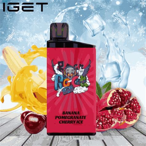 Iget Bar Banana Pomegranate Cherry Ice 3500 Puffs Vape Shop Australia