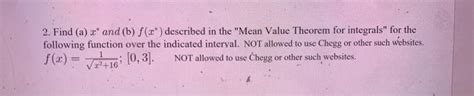 Solved 2 Find A X∗ And B Fx∗ Described In The Mean