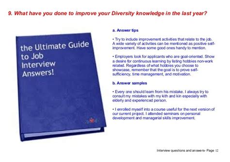 Top 9 Diversity Interview Questions Answers