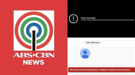 ABS CBN News ANC YouTube Channels Inaccessible Terminated Due To Violation Of Terms PEP Ph