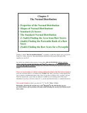Chapter The Normal Distribution Pdf Chapter Titled The Normal Distribution Is Actually A