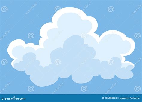 Cloud Icon Abstract White Cloudscape Icon Symbol Shapes In Flat Style