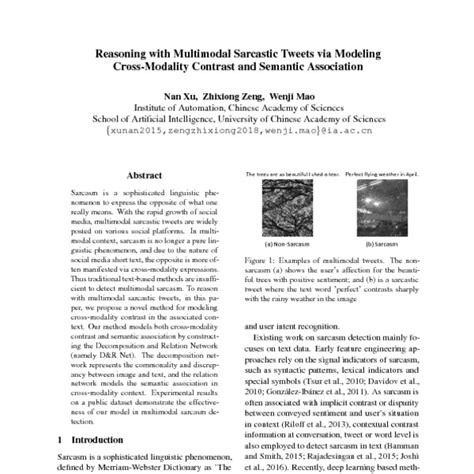 Reasoning With Multimodal Sarcastic Tweets Via Modeling Cross Modality Contrast And Semantic