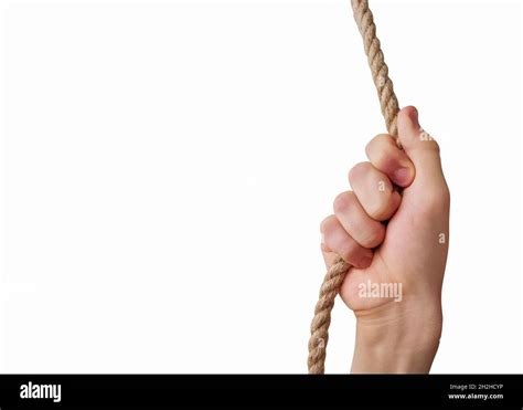 Hand Gripping Rope Cut Out Stock Images And Pictures Alamy