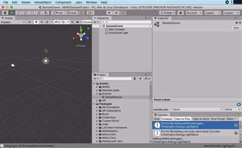 building to devices with unity mars unity mars 1 5 0