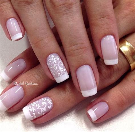 35 French Nail Art Ideas Nenuno Creative Lace Nails Nails Manicure