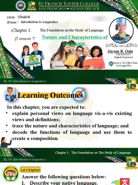 Chapter 1 Lesson 2 Pdf Linguistics Speech
