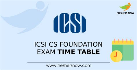 ICSI CS Foundation Exam Time Table 2022 PDF Out For June Session