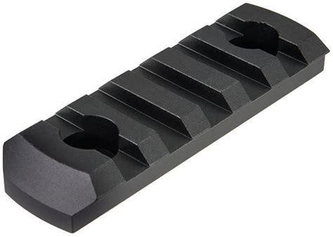 Ranger Armory 5 Slot Aluminum Picatinny Rail Section For M Lok Black