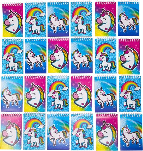 24 Unicorn Notebooks Mini Spiral Notebook Featuring