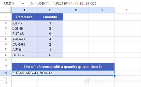 Google Sheets Function JOIN