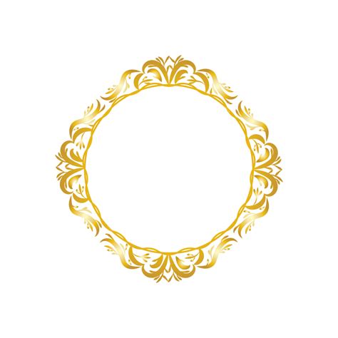 Design De Moldura Redonda Dourada Png Dourado Círculo Fronteira
