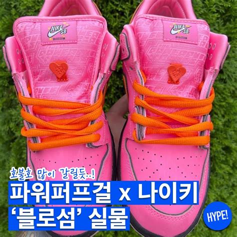 파워퍼프걸x나이키 핑크 컬러 상세샷🌸 Kream