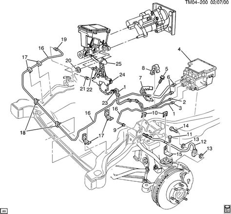 01 Chevy S10 Brake Line Rear Diagram