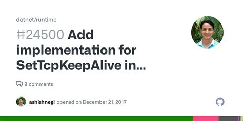 Add Implementation For Settcpkeepalive In Servicepoint · Issue 24500