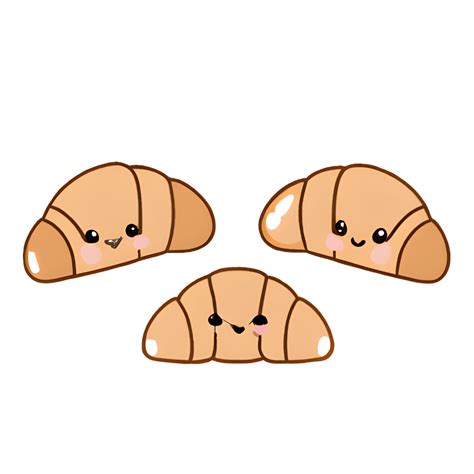 Chibi Kawaii Croissant · Creative Fabrica