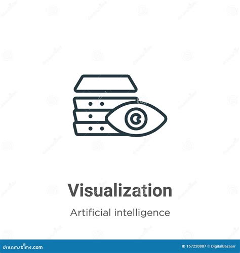 Visualization Outline Vector Icon Thin Line Black Visualization Icon Flat Vector Simple