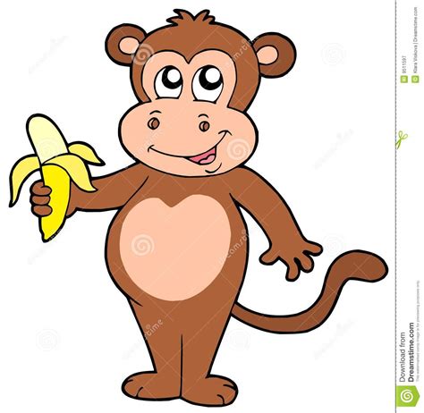 Monkey With Banana Clipart Clipground