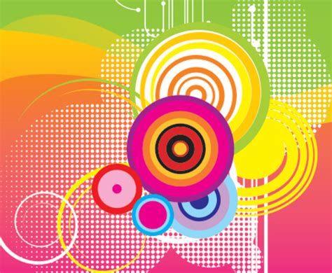 Retro Colorful Background Vector Art Graphics Freevector