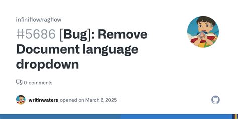 Bug Remove Document Language Dropdown · Issue 5686 · Infiniflow