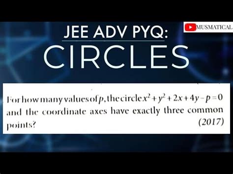 JEE ADV PYQ CIRCLES YouTube JEE ADV PYQ CIRCLES YouTube