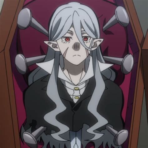 An Anime Character With White Hair And Red Eyes