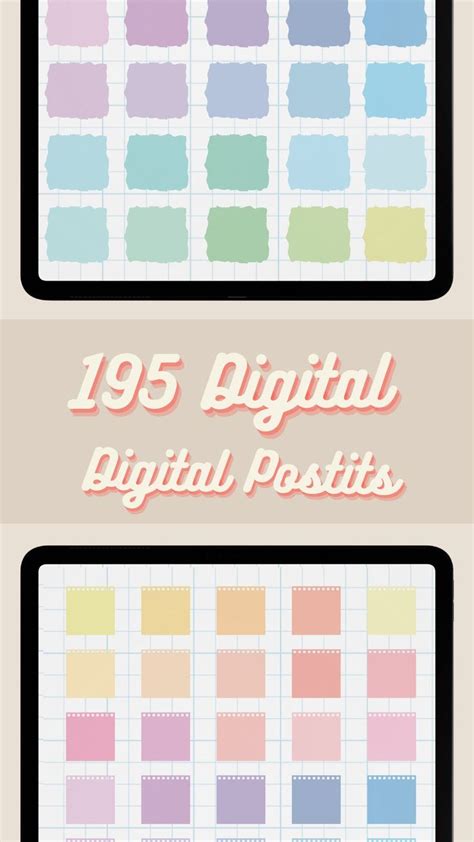 195 Goodnotes Sticky Notes Sticky Note Digital Sticker Planner